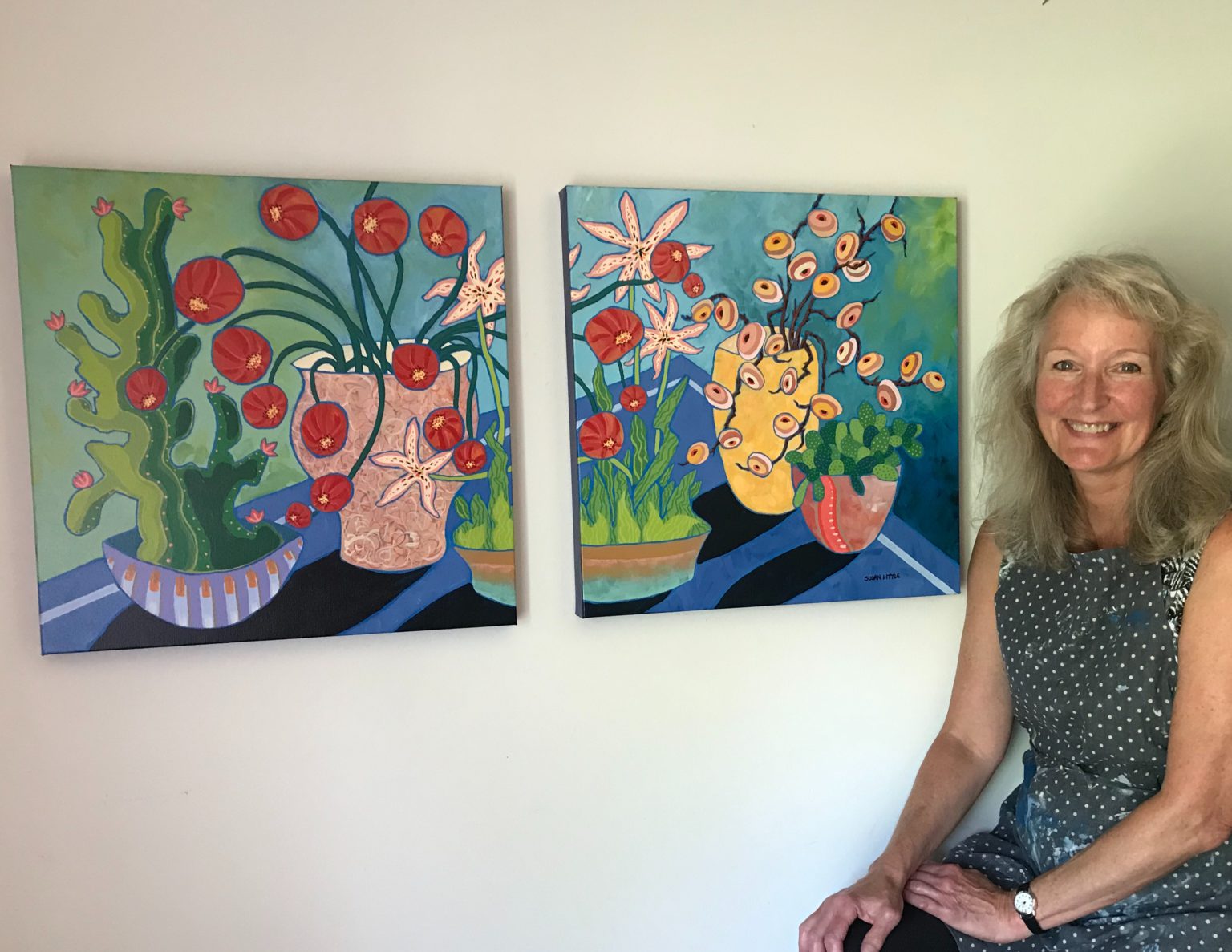 Blog #14 Picking Flowers — Susan Little Watercolour & Acrylic Paintings